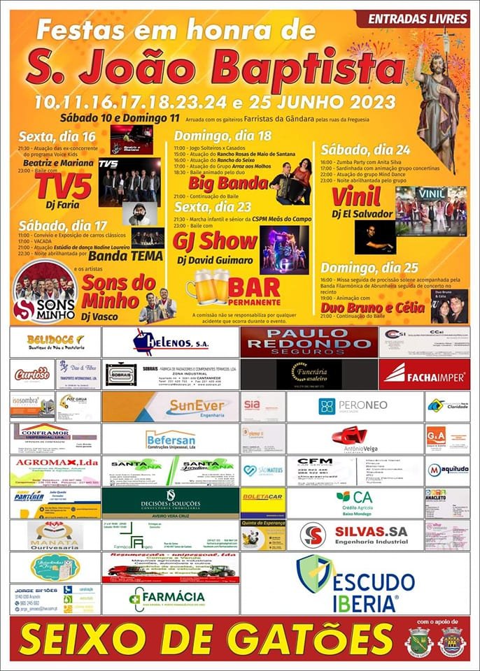 Festas Em Honra De São João Baptista 2023 Montemor O Velho