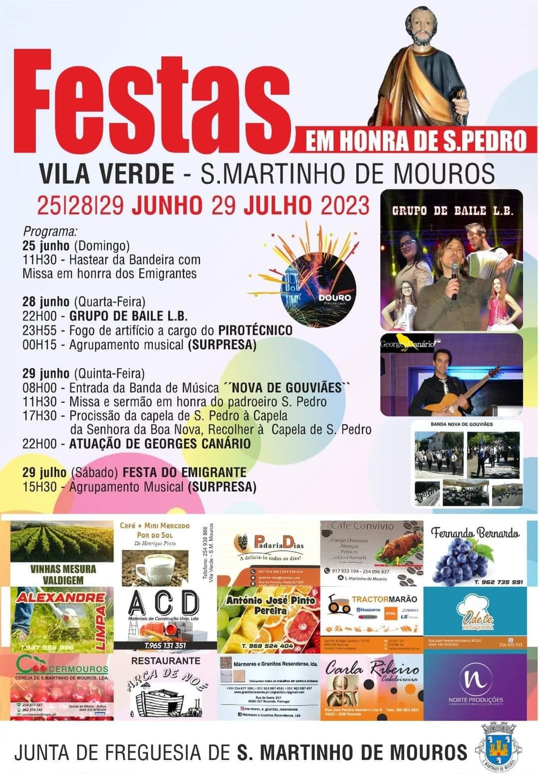Festas Em Honra De São Pedro 2023 Vila Verde