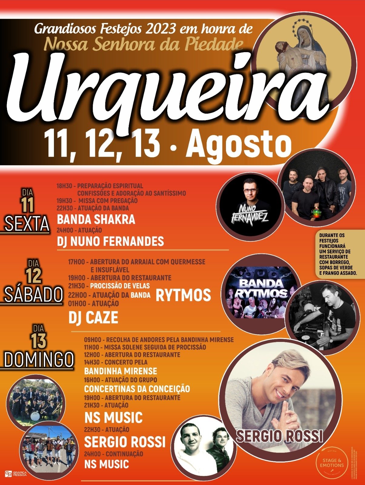 Festa em Honra de Nossa Senhora da Piedade 2023 - Urqueira