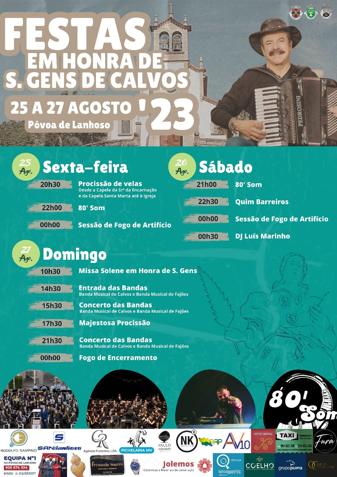 Festas Em Honra De São Gens De Calvos 2023 Póvoa De Lanhoso