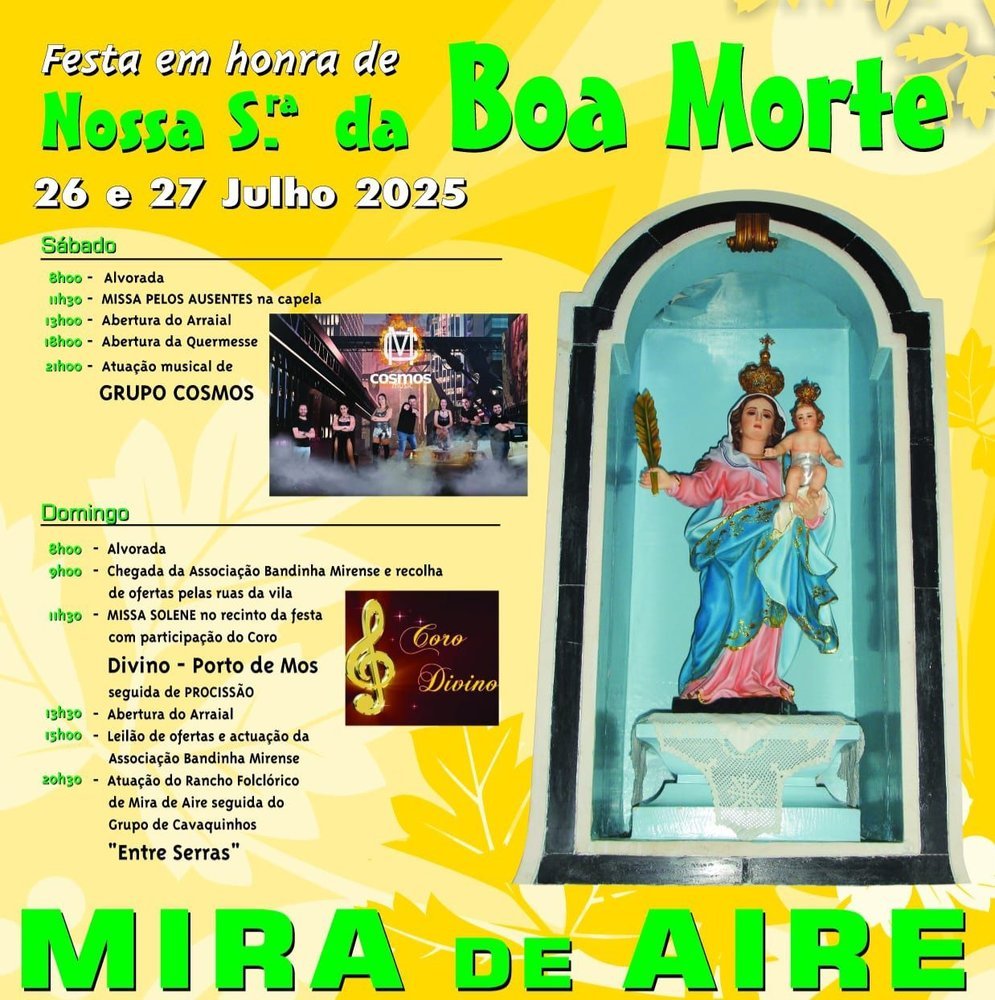 Festa em Honra de Nossa Senhora da Boa Morte 2025 - Mira de Aire
