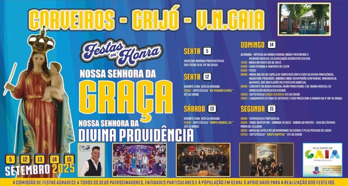 Festas em Honra de Nossa Senhora dos Remédios 2025 - Vila Nova de Gaia