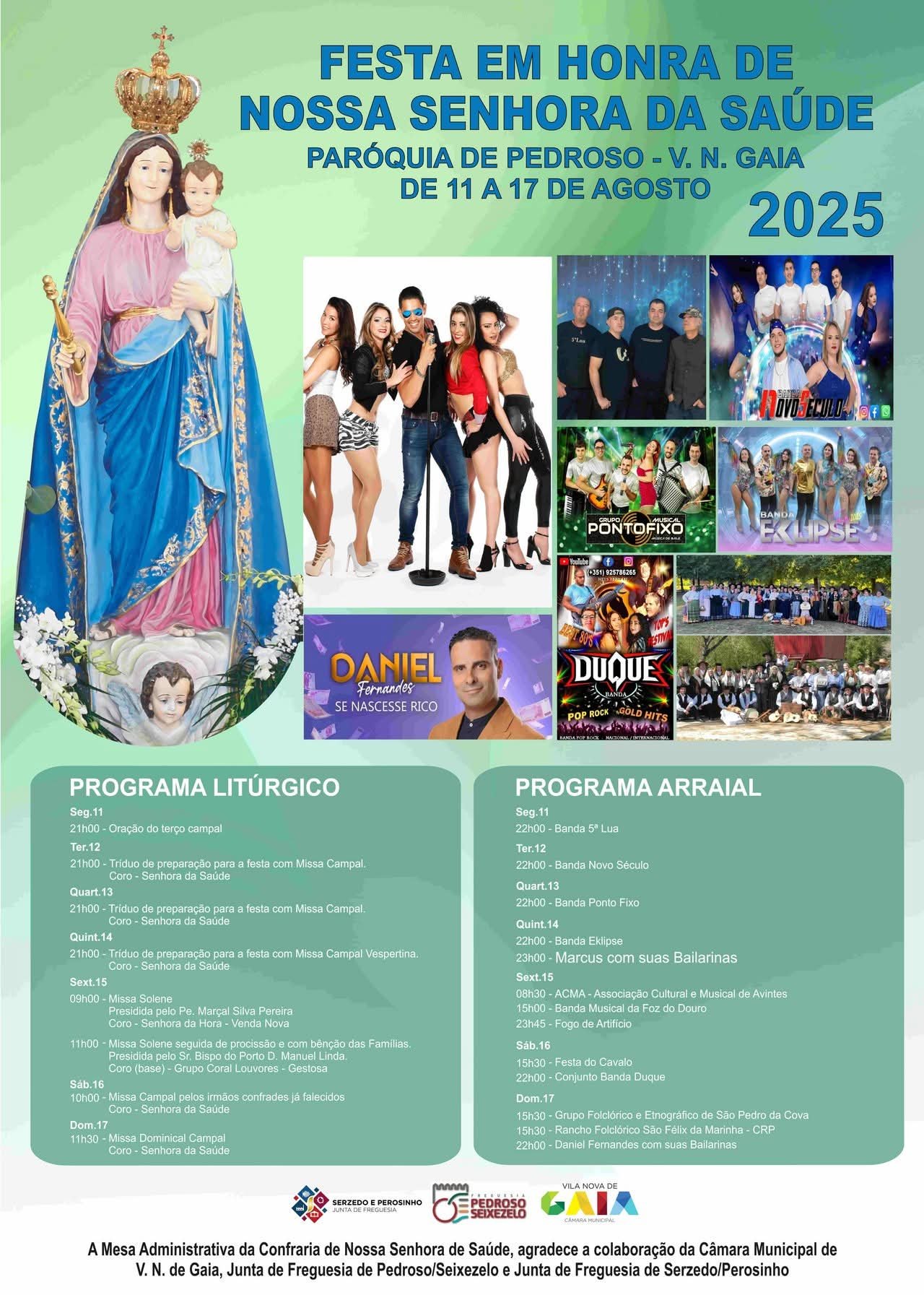 Festa em honra de Nossa Senhora da Saúde 2025 - Pedroso