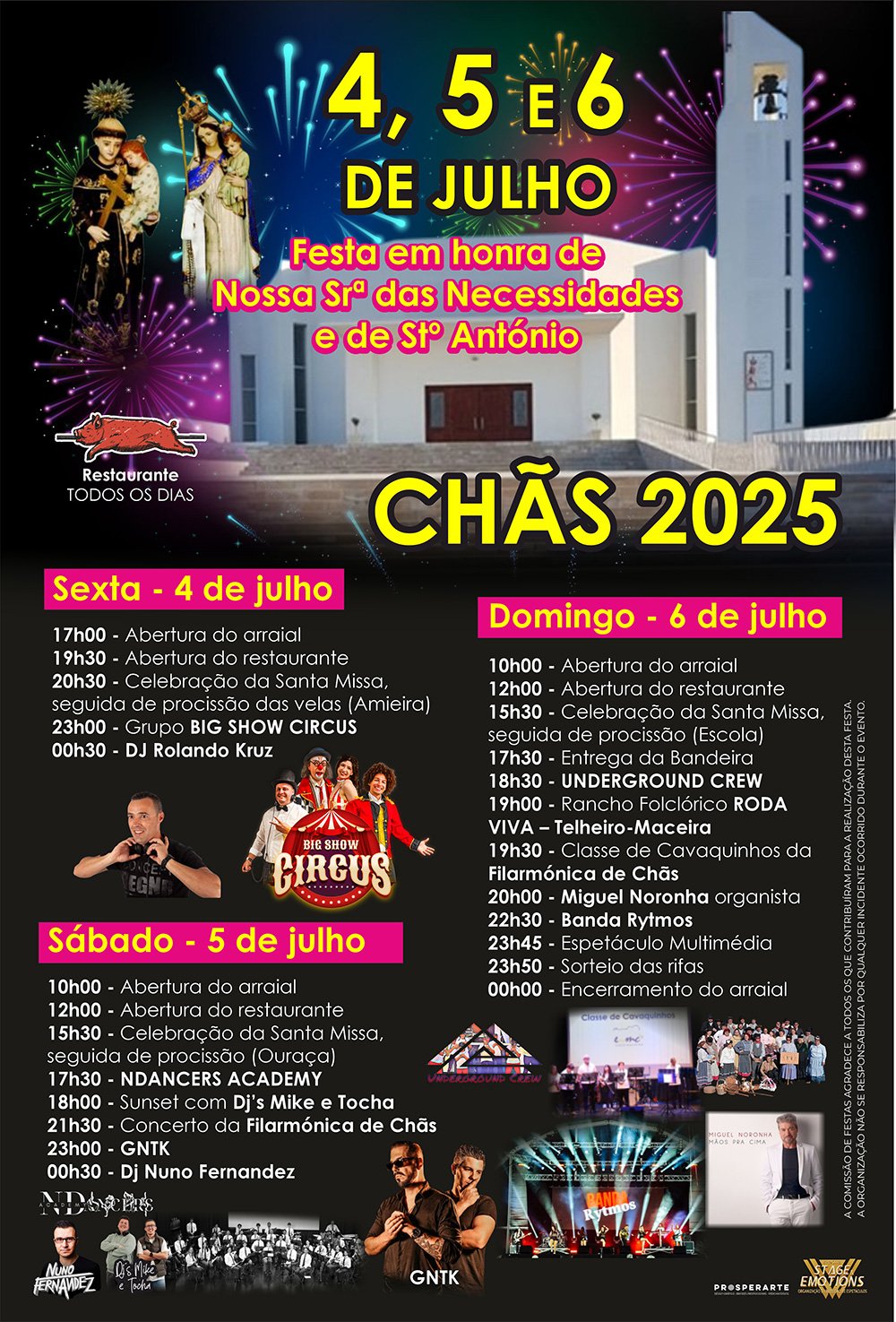 Festa em Honra de Nossa Senhora das Necessidades 2025 - Chãs