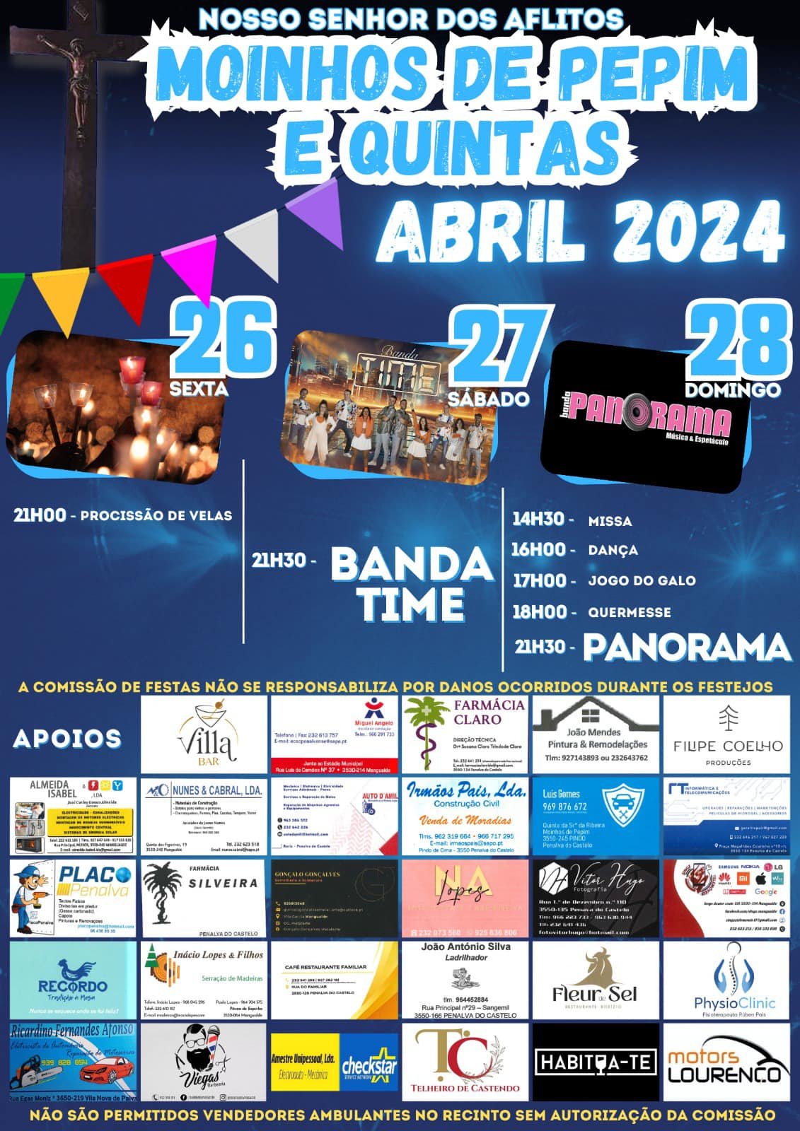 Festa em Honra de Nosso Senhor dos Aflitos 2024 - Moinhos de Pepim