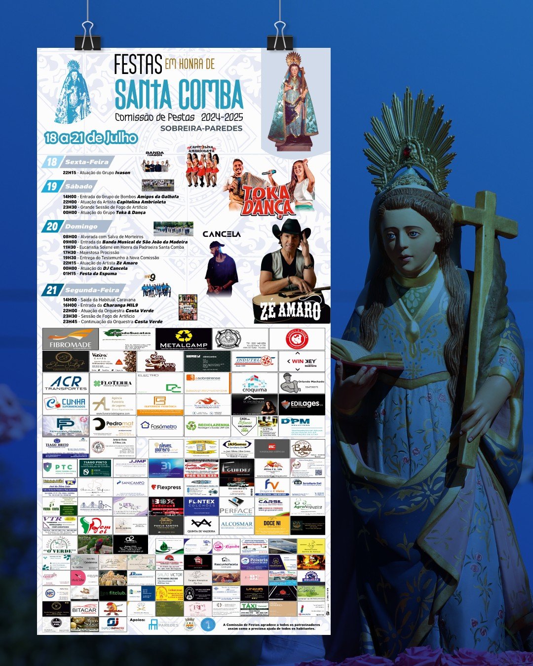 Festa em Honra de Santa Comba 2025 - Sobreira - Paredes | Festas & Arraiais