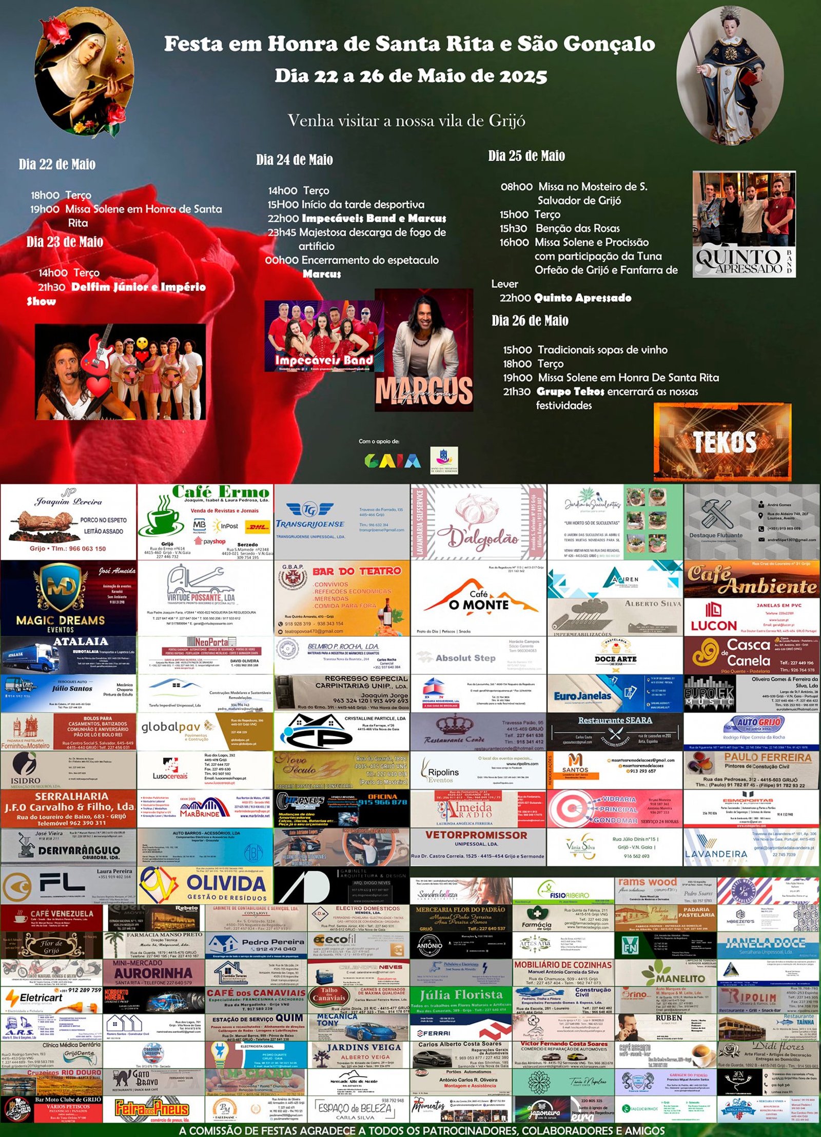 Festa em Honra de Santa Rita 2025 - Grijó