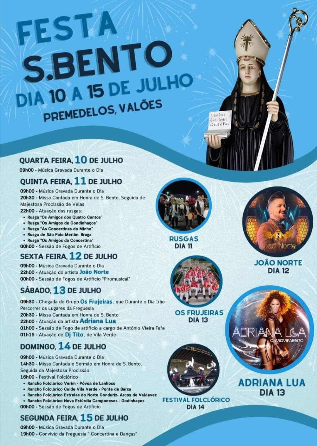 Festas de São Bento 2024 - Premedelos