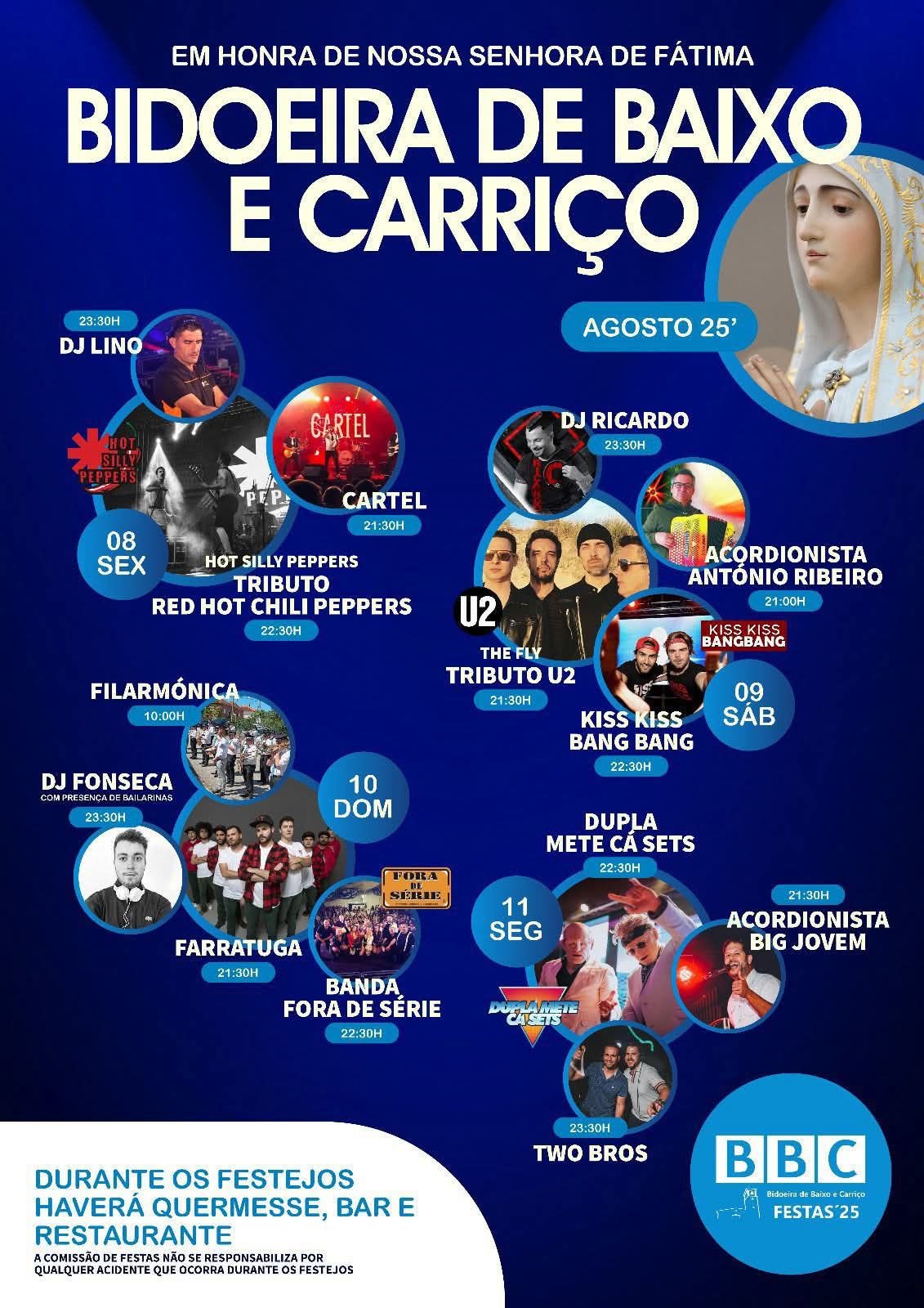 Festas em Honra de Nossa Senhora de Fátima 2025 - Bidoeira de Baixo