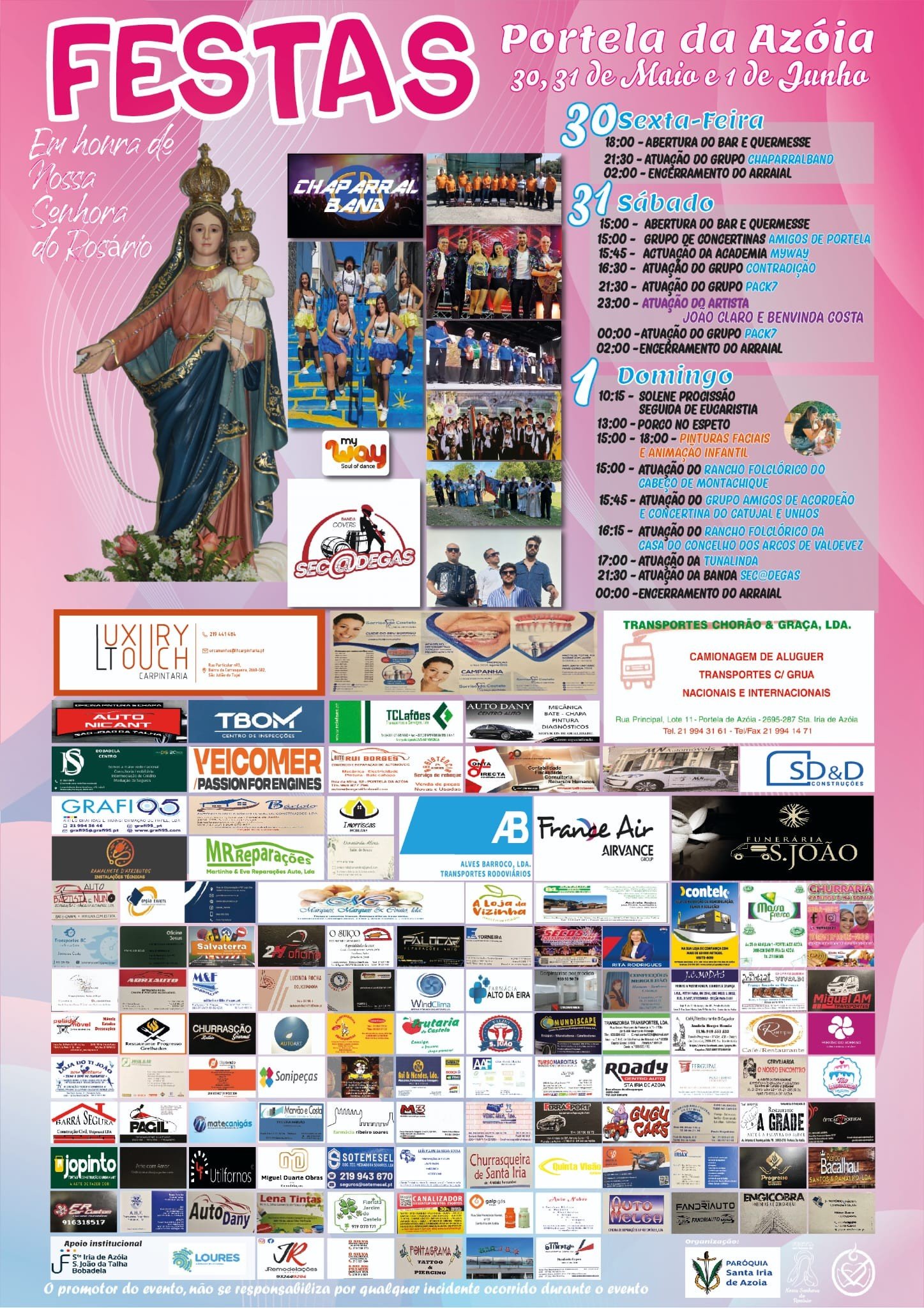 Festas em Honra de Nossa Senhora do Rosário 2025 - Portela da Azóia