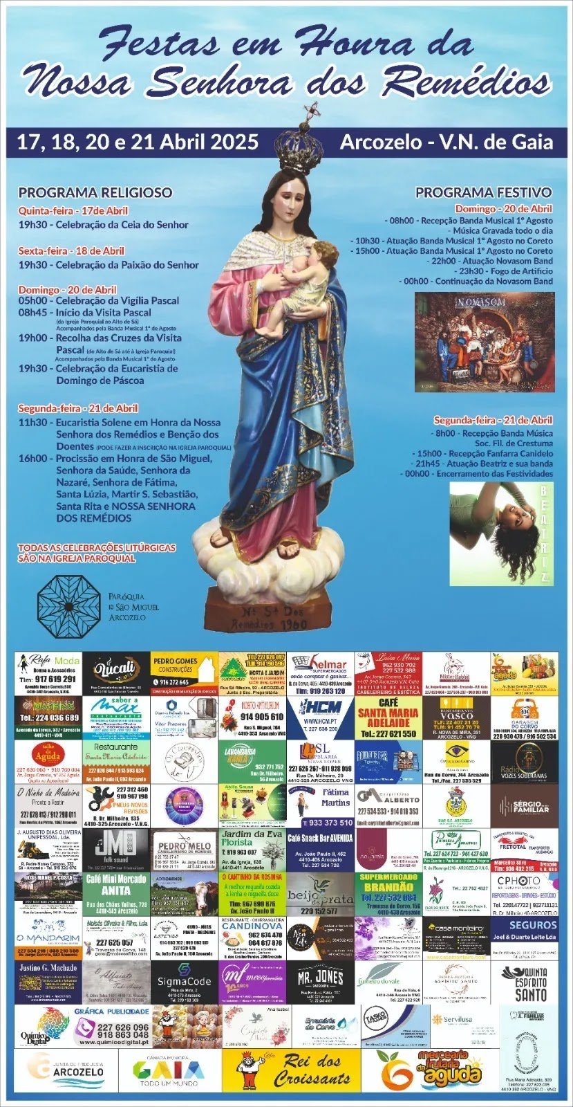 Festas em Honra de Nossa Senhora dos Remédios 2025 - Vila Nova de Gaia