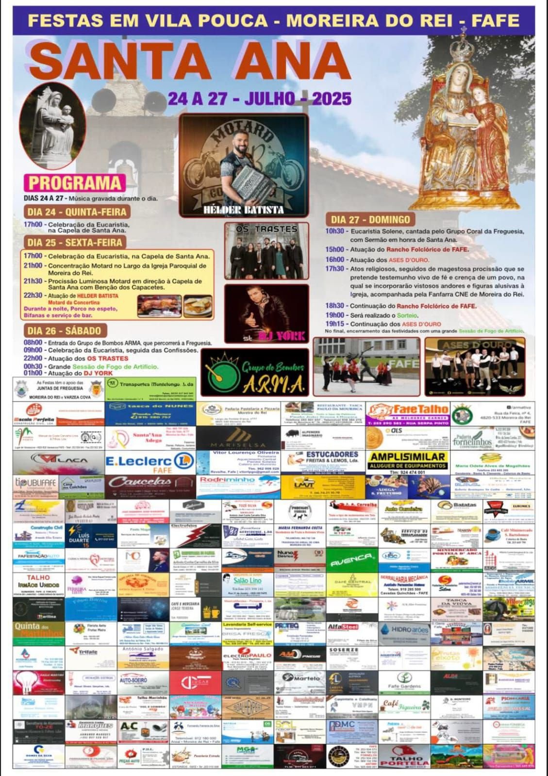 Festas em Honra de Santa Ana 2025 - Moreira do Rei