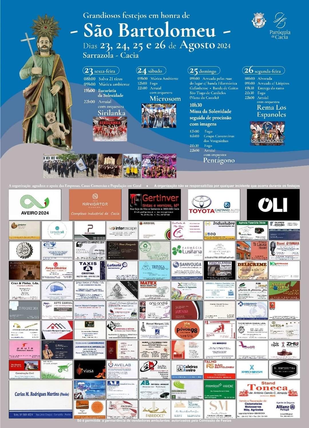 Festas em Honra de São Bartolomeu 2024 - Sarrazola