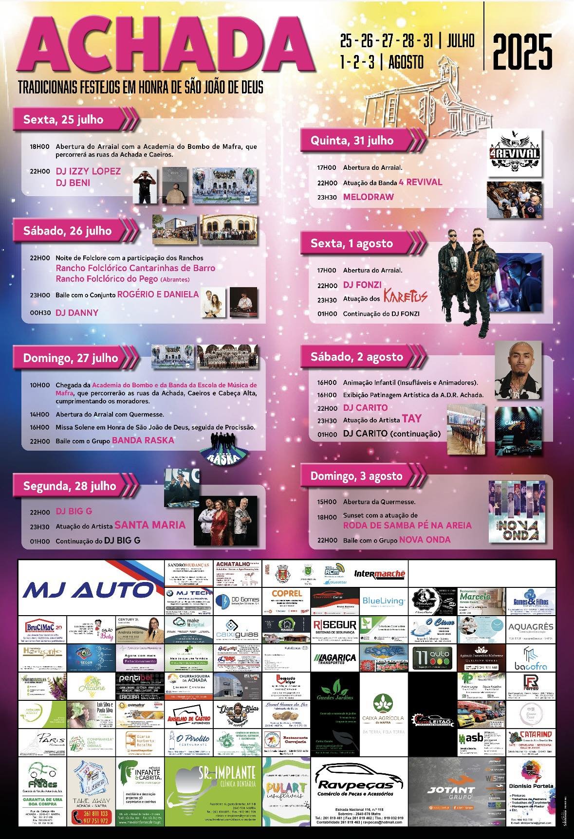 Festas em Honra de São João de Deus 2025 - Achada