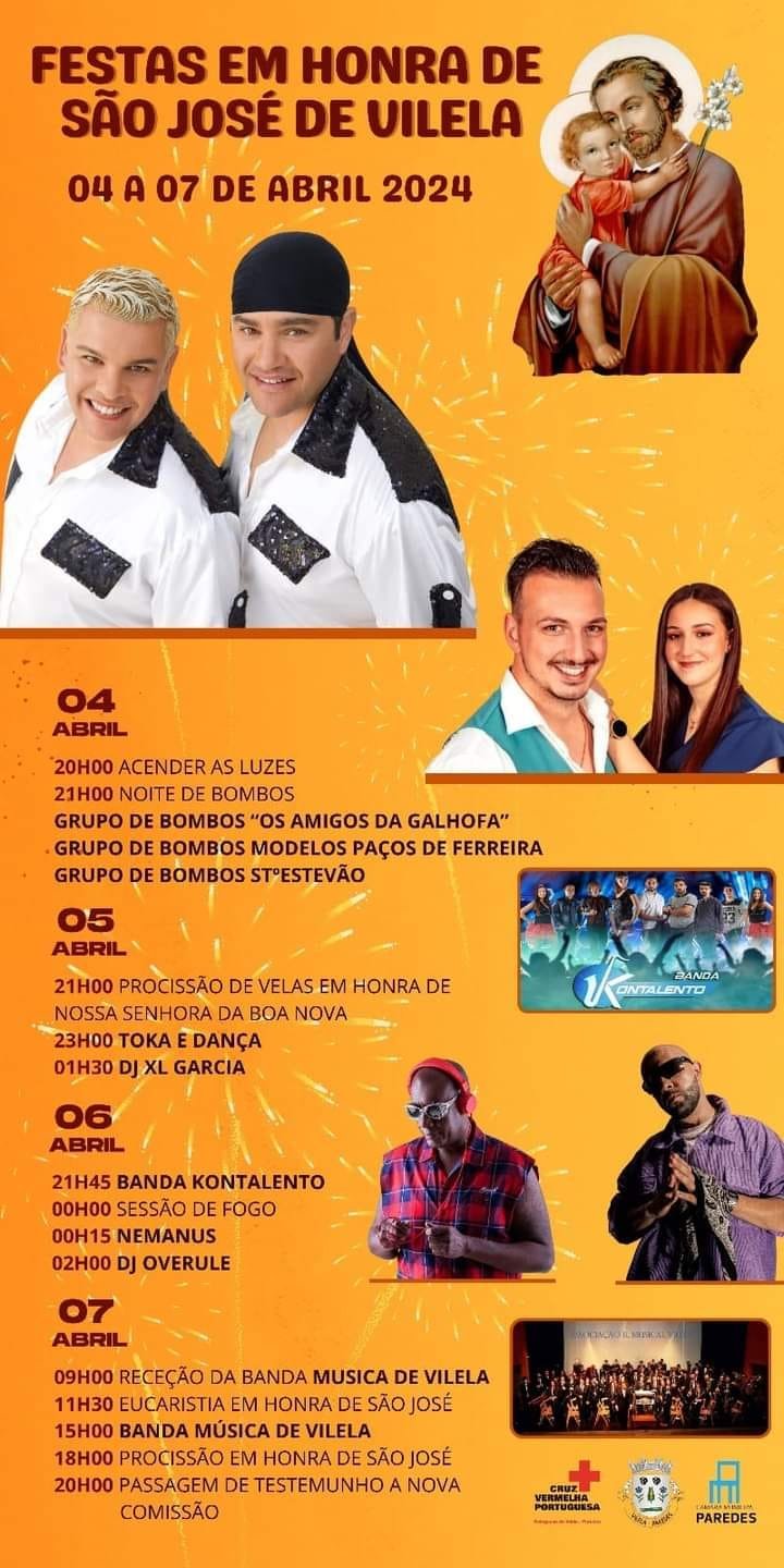 Festas em Honra de São José de Vilela 2024 - Paredes